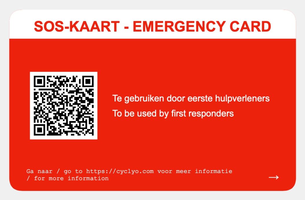 SOS-kaart - Levensreddende informatie altijd bij je